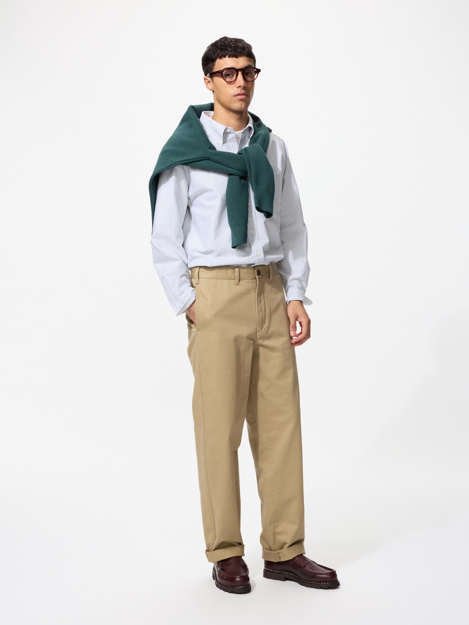 Men's Straight Chino Pants/ Relaxed Fit | UNIQLO ID
