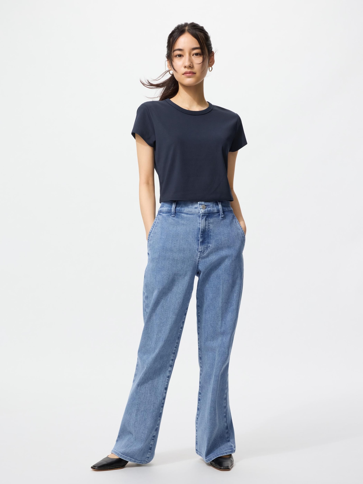 Women's Slim Flare Trouser Jeans | UNIQLO ID