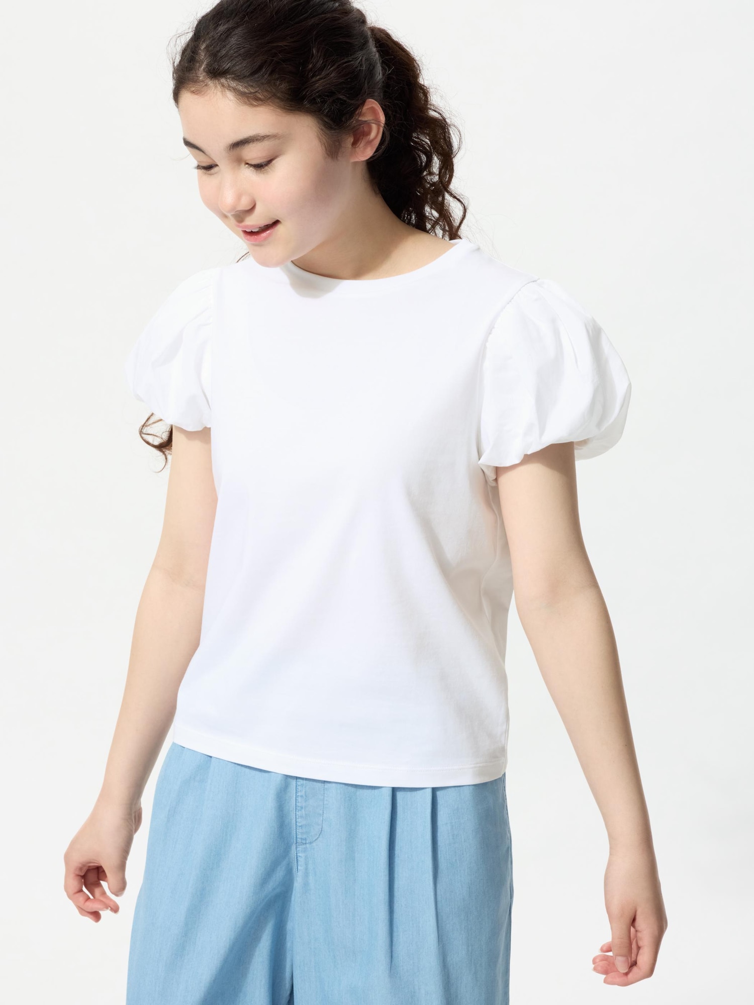 GIRLS T-Shirt Lengan Puff Anak | UNIQLO ID