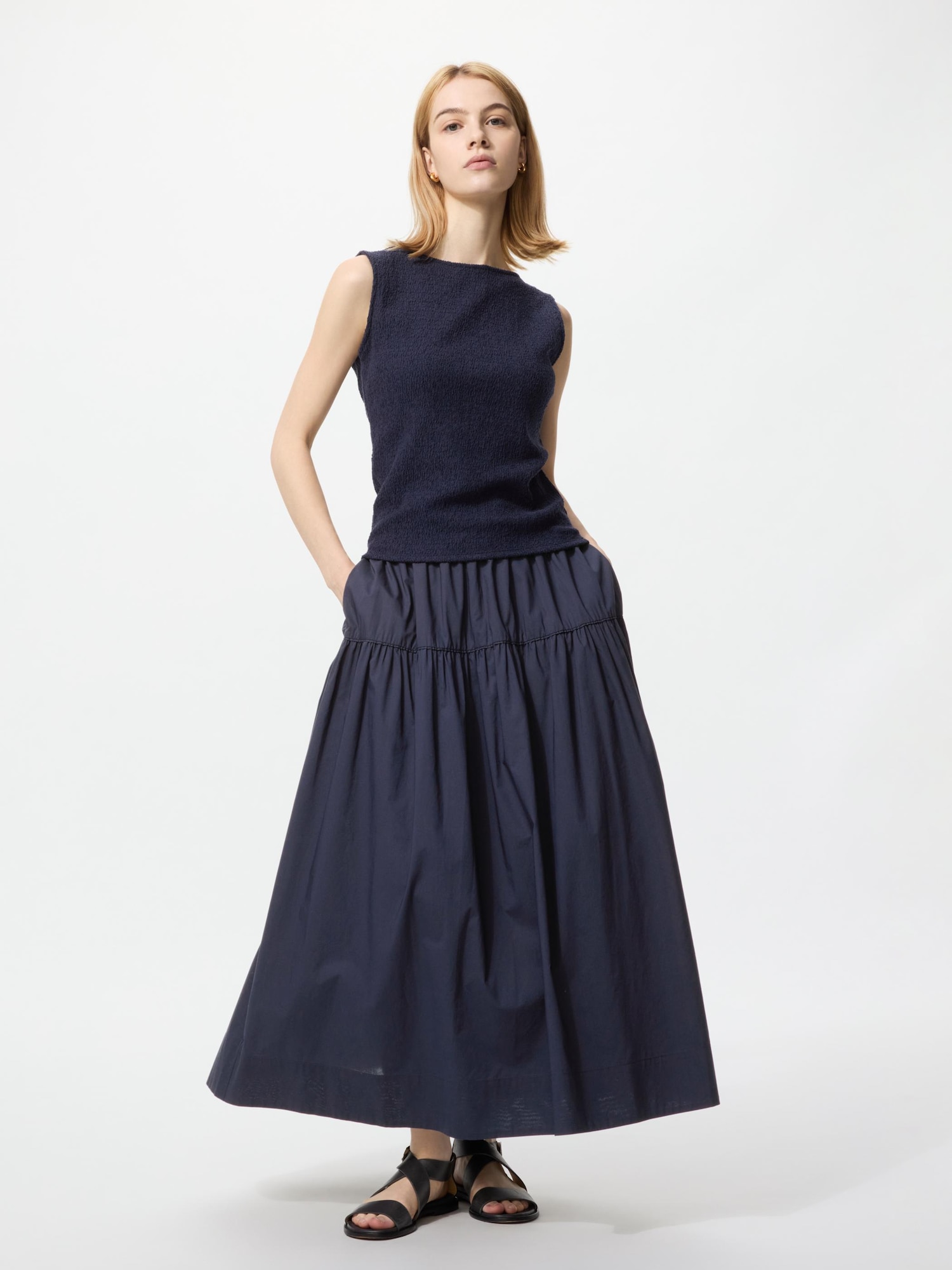 Rok Gather Katun Wanita | UNIQLO ID