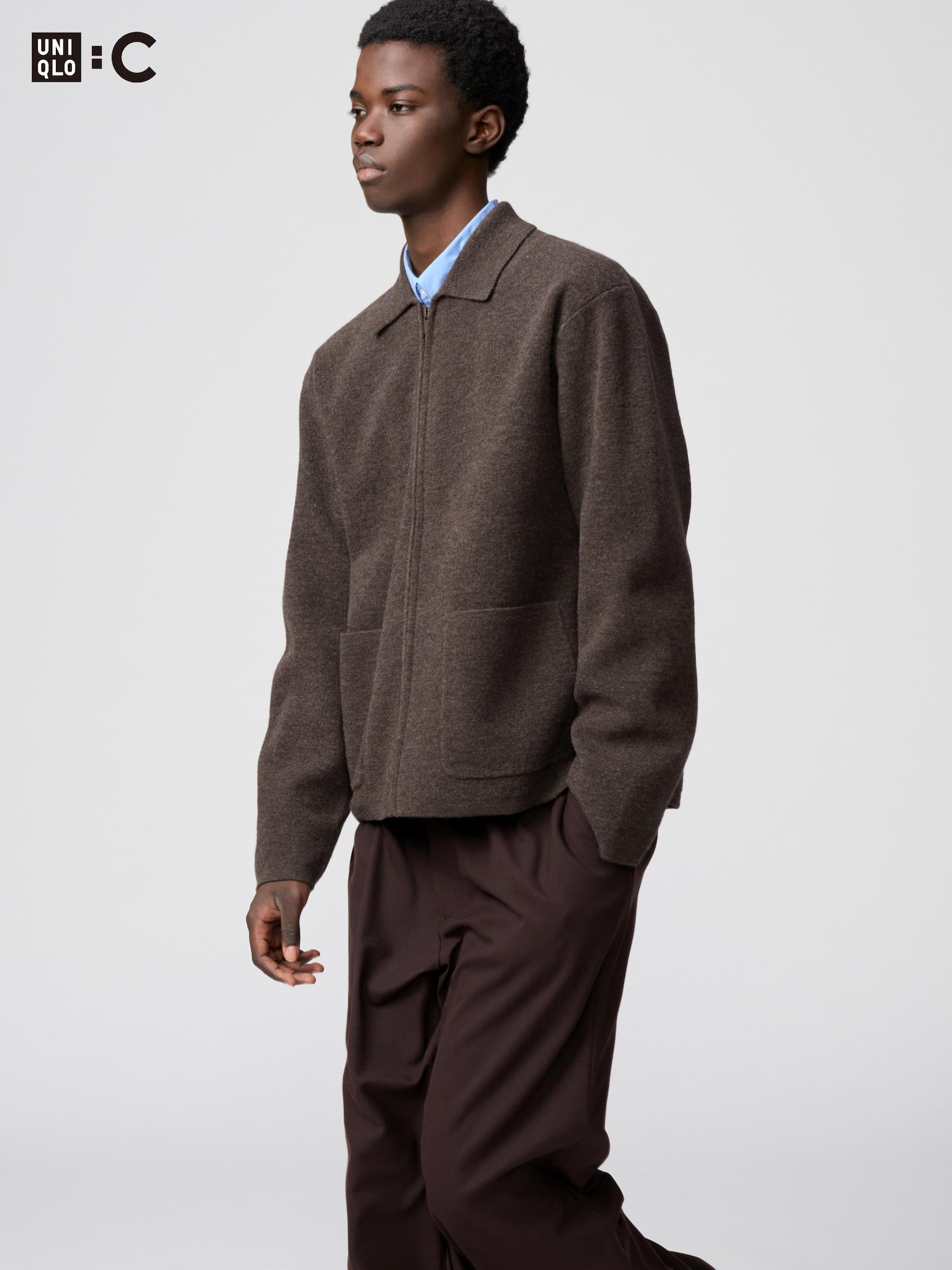 Men's Knitted Full Zip Jacket | UNIQLO ID