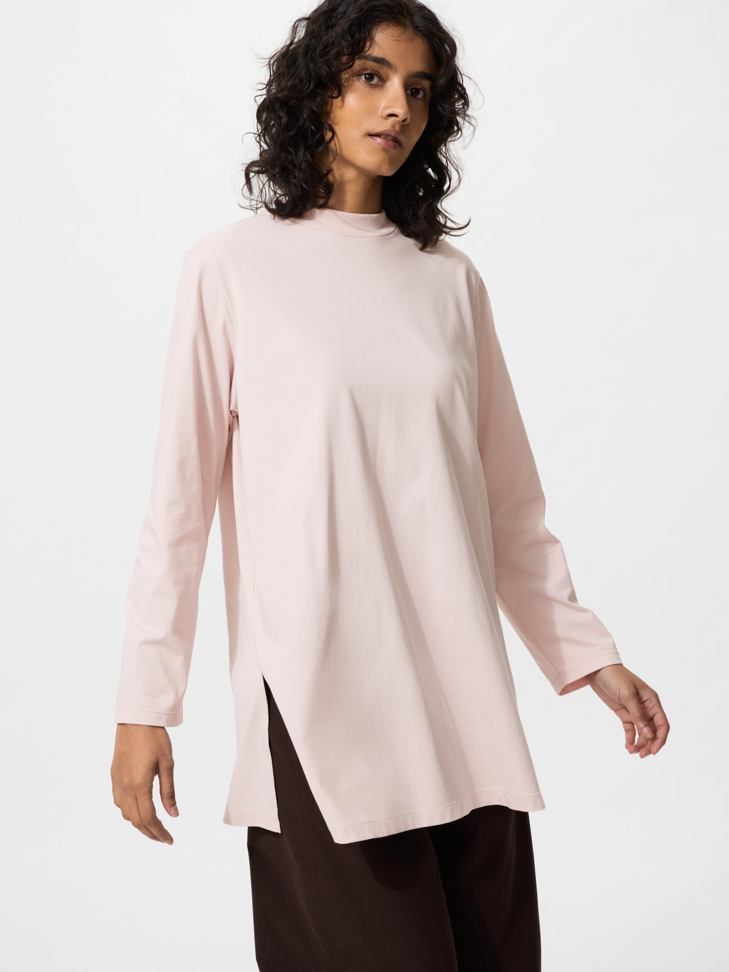 Women's AIRism Cotton Relax Long T-Shirt (Long Sleeve) | UNIQLO ID