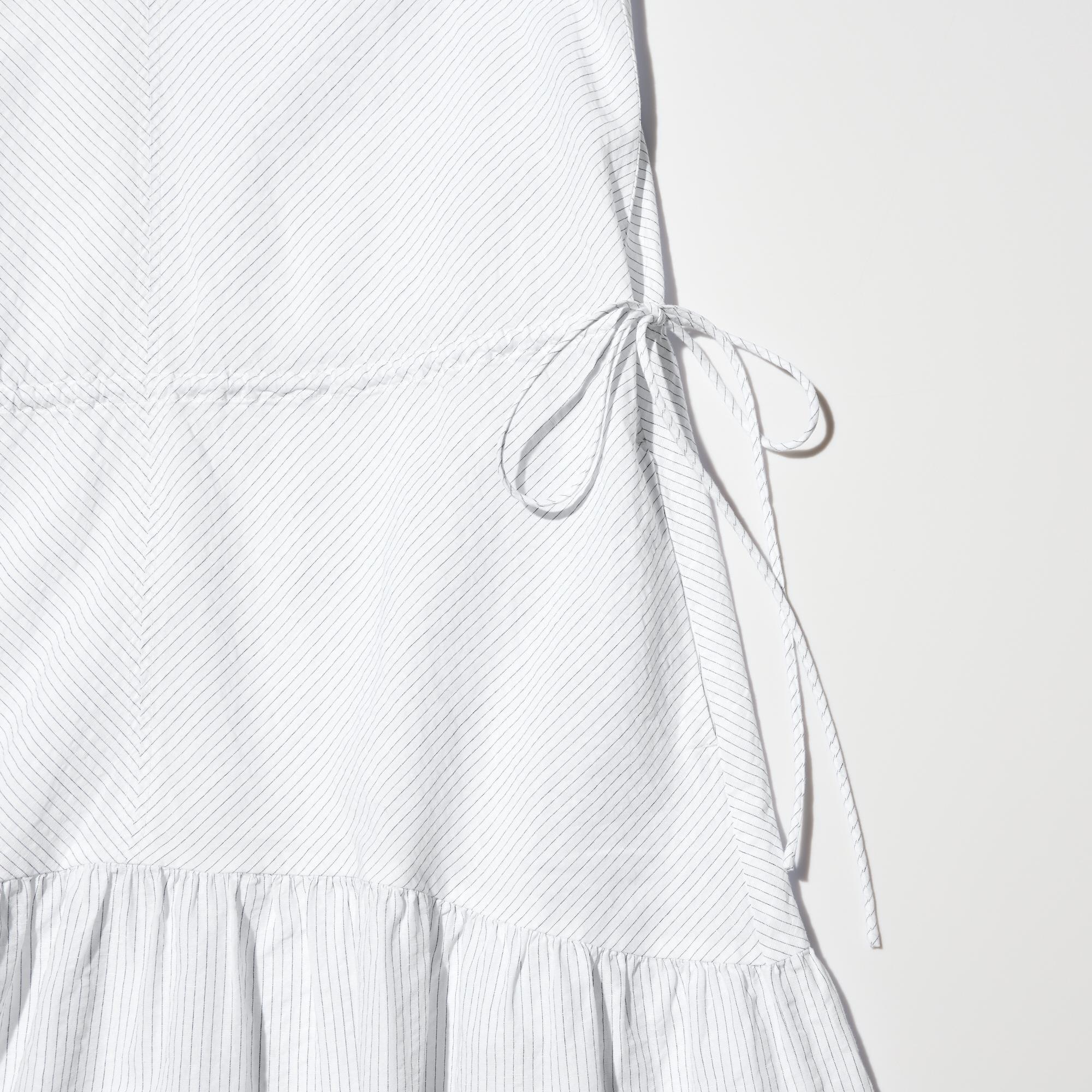 Gaun Panel Linen Blend Tanpa Lengan Wanita | UNIQLO ID