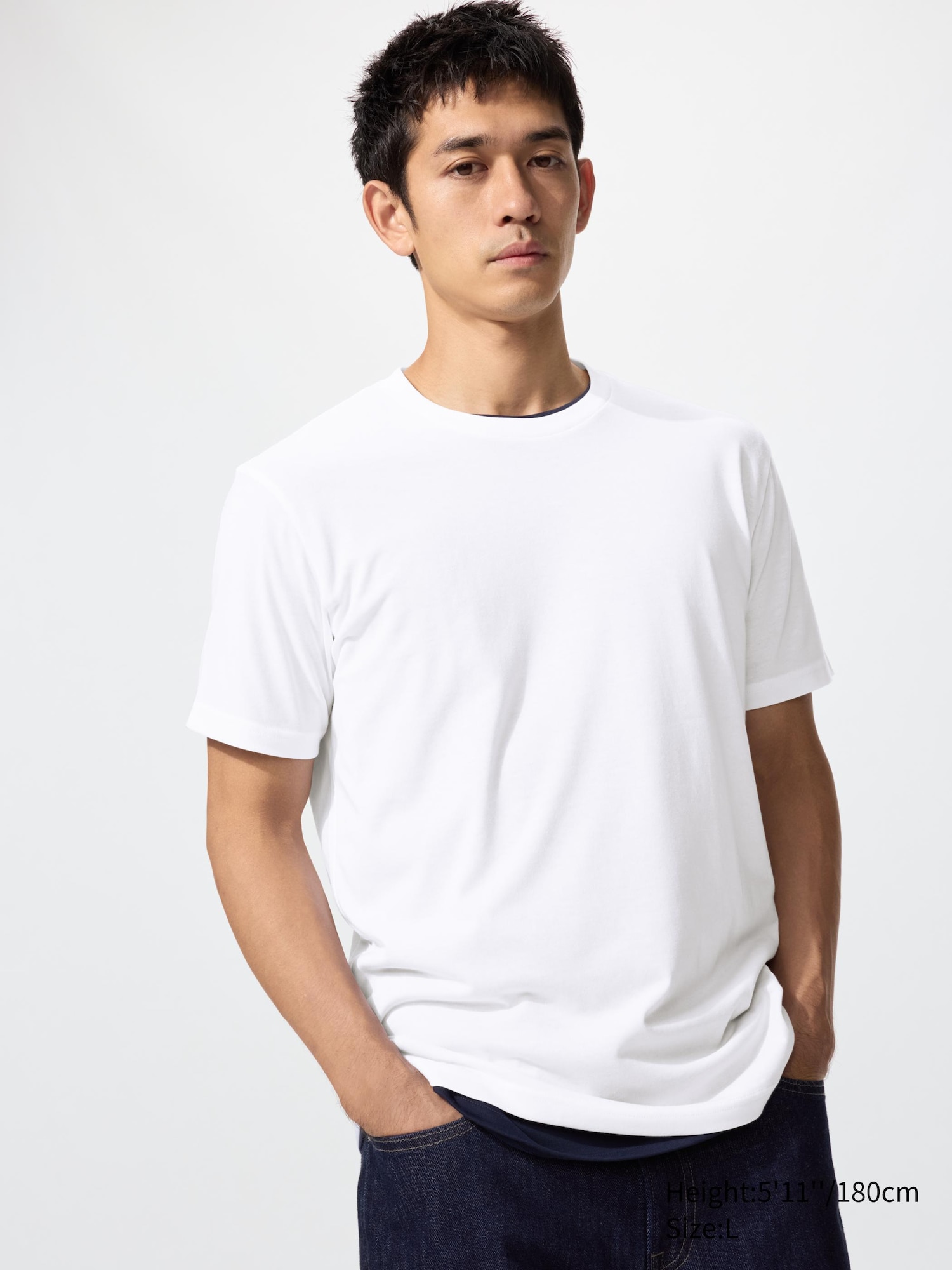 Check styling ideas for「Waffle Henley Neck Long Sleeve T-Shirt、Dry Color Crew Neck Short Sleeve ...
