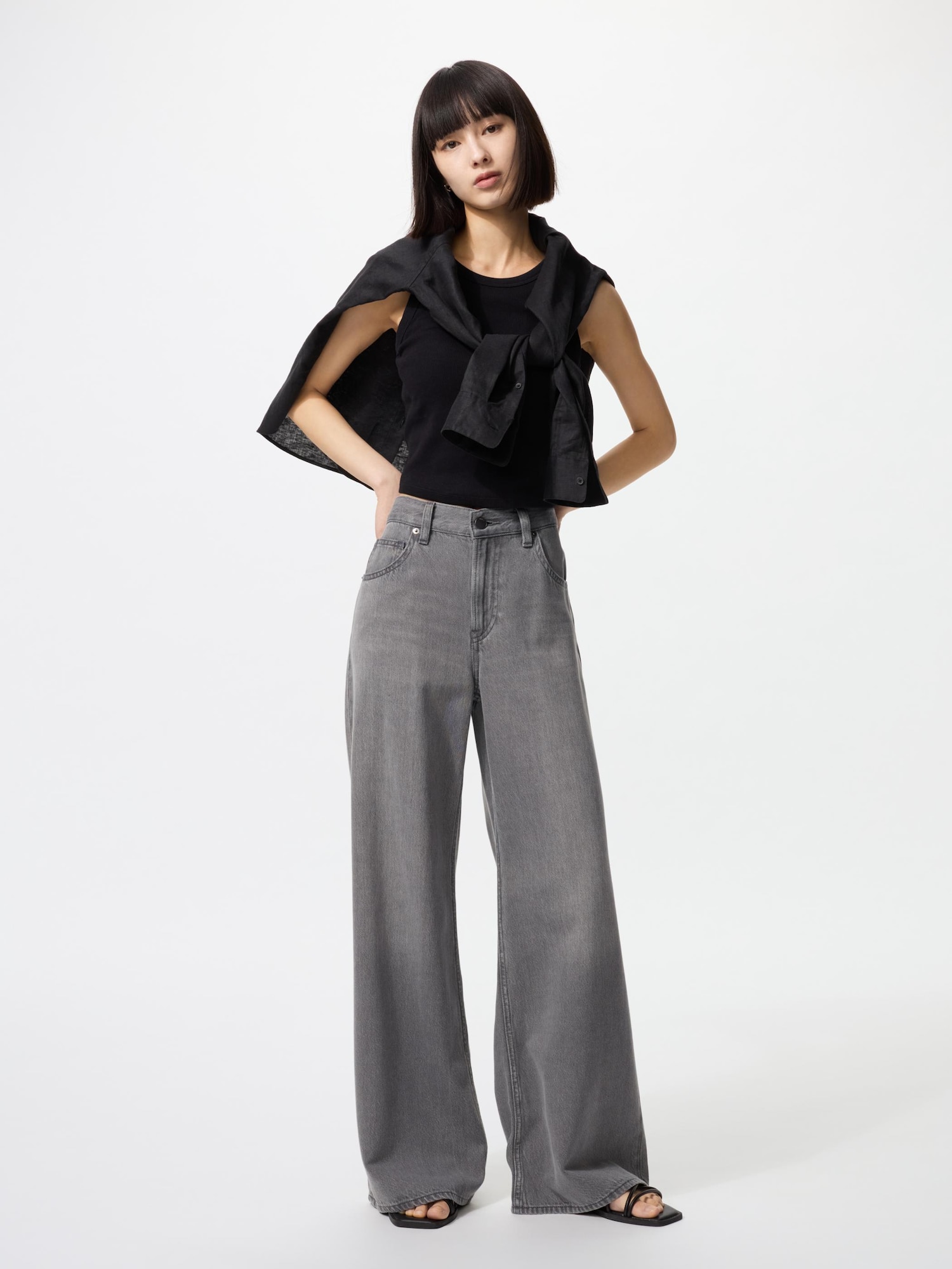 Check styling ideas for「Knitted Short Jacket (Pattern)、Drapey Wide ...