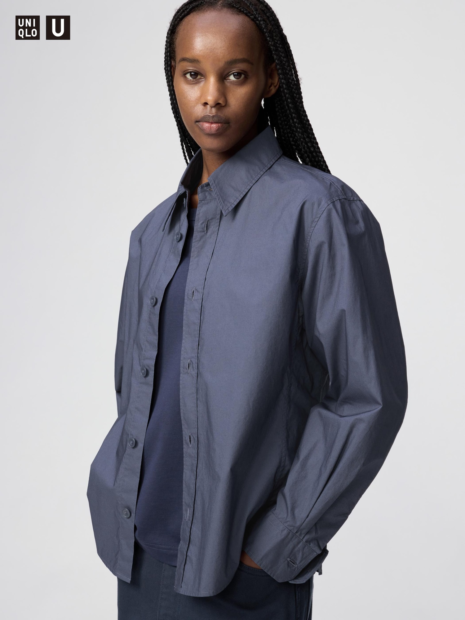 Women's Cotton Shirt Long Sleeve | UNIQLO IN