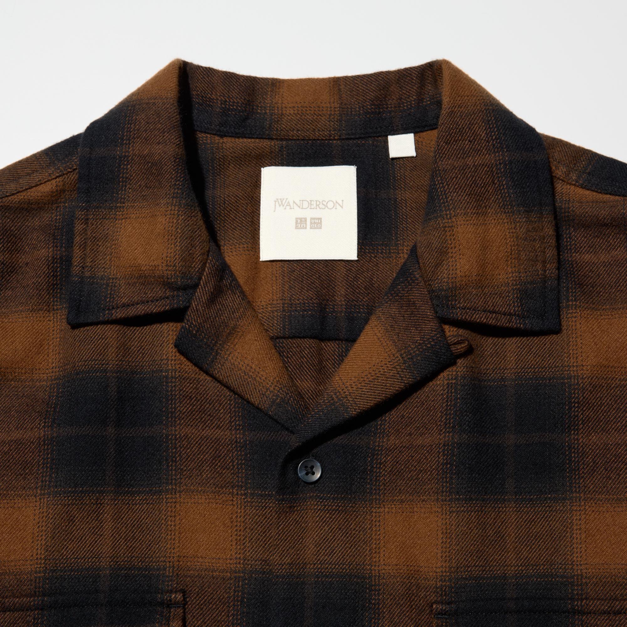 Unisex Brushed Cotton Open Collar Oversized Shirt | UNIQLO IN