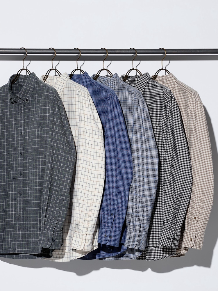 ユニクロ公式 | フランネルシャツ/チェック/ボタンダウン