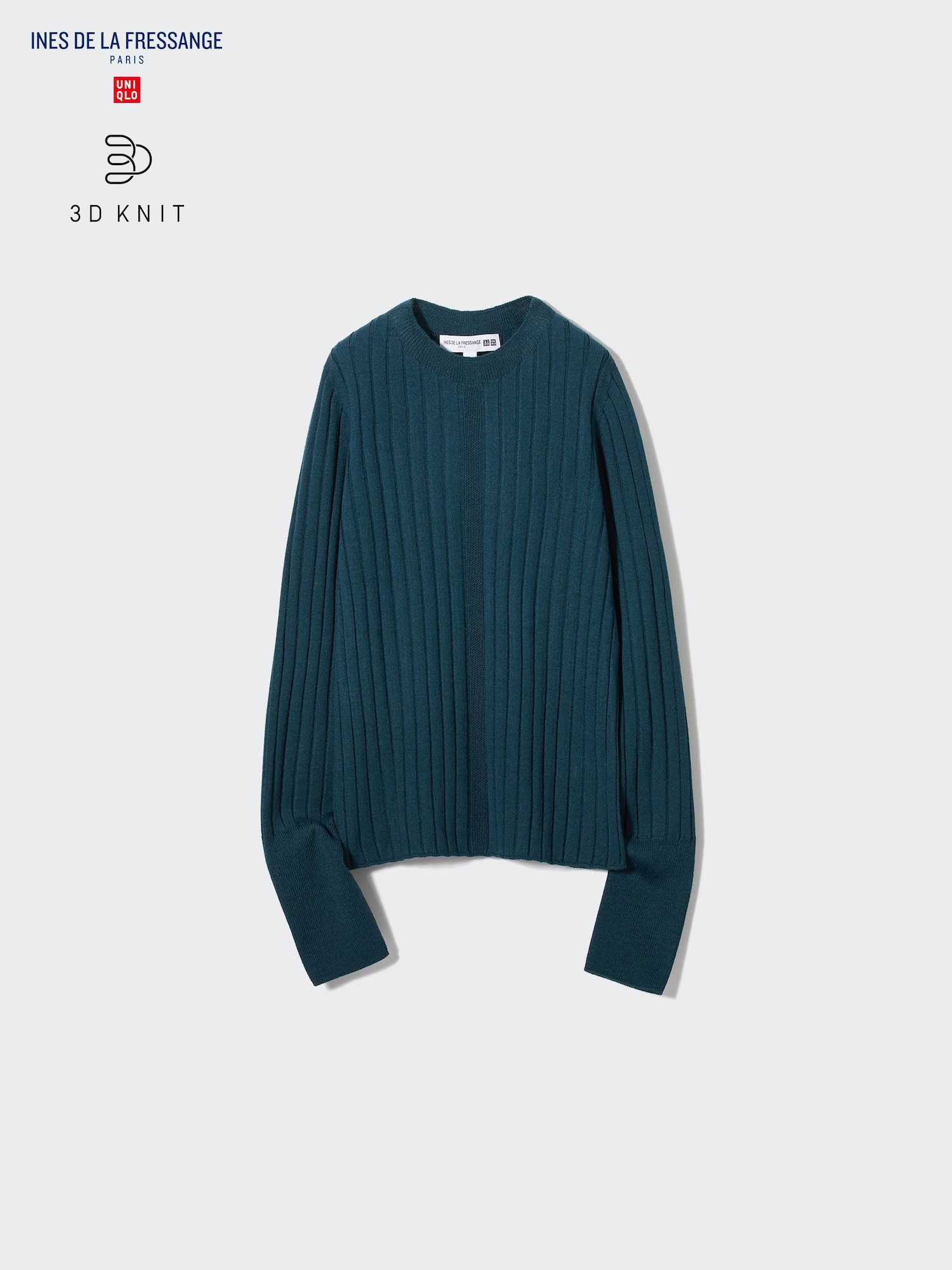 3D니트와이드립크루넥스웨터(긴팔) | UNIQLO KR