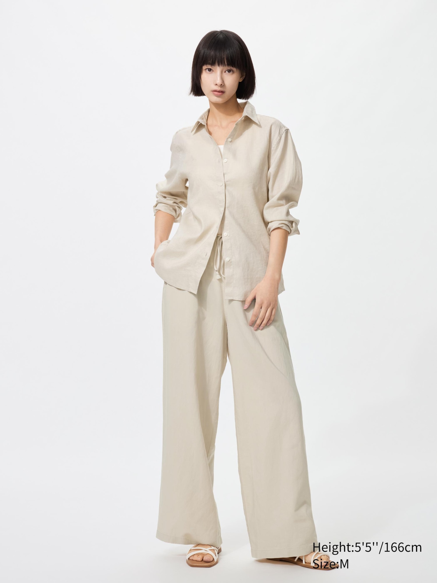 Check styling ideas for「Linen Blend Easy Pants、Premium Linen Shirt ...