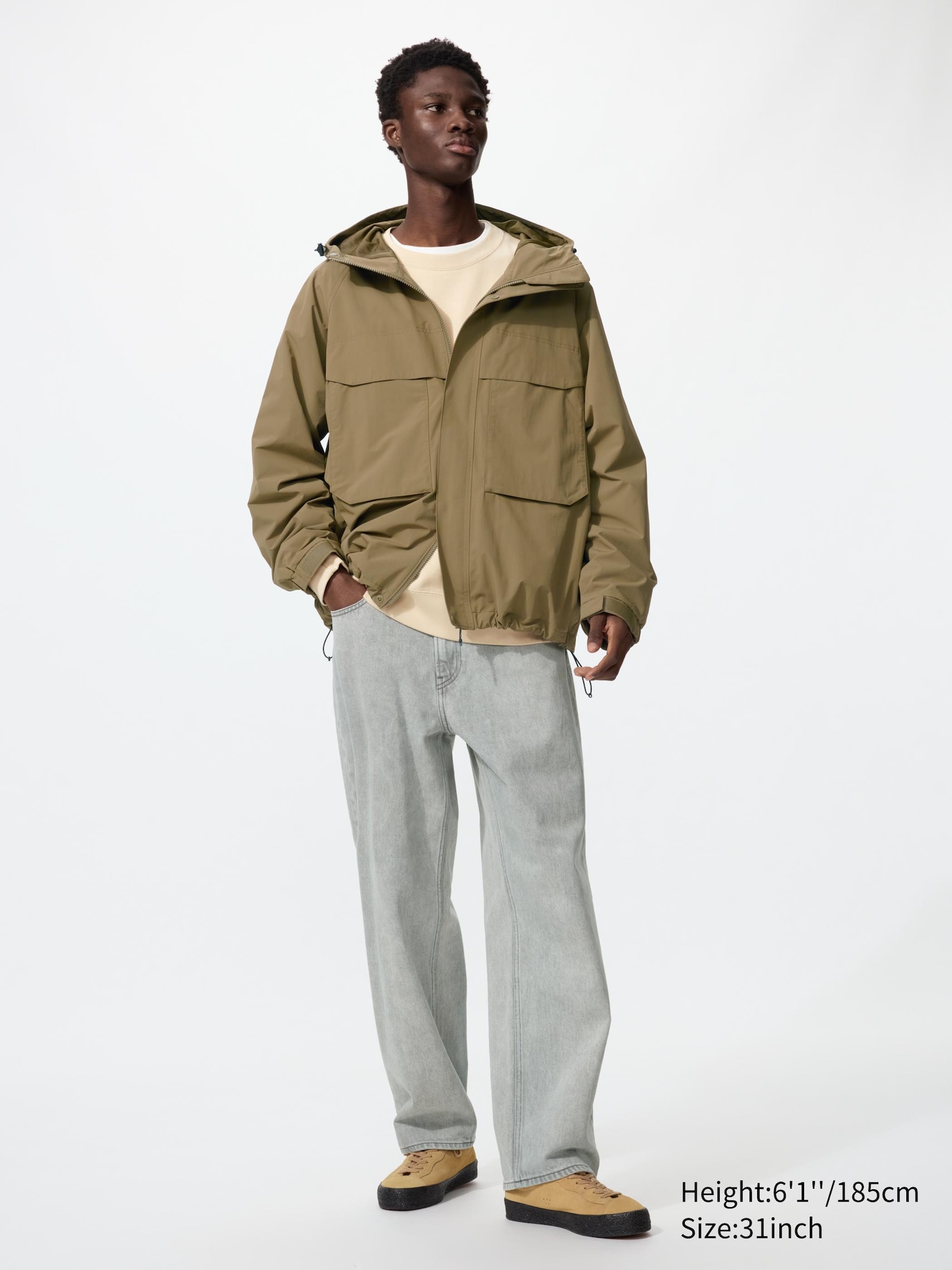 Check styling ideas for「Wide Straight Jeans (Regular Length)、Crew Neck ...