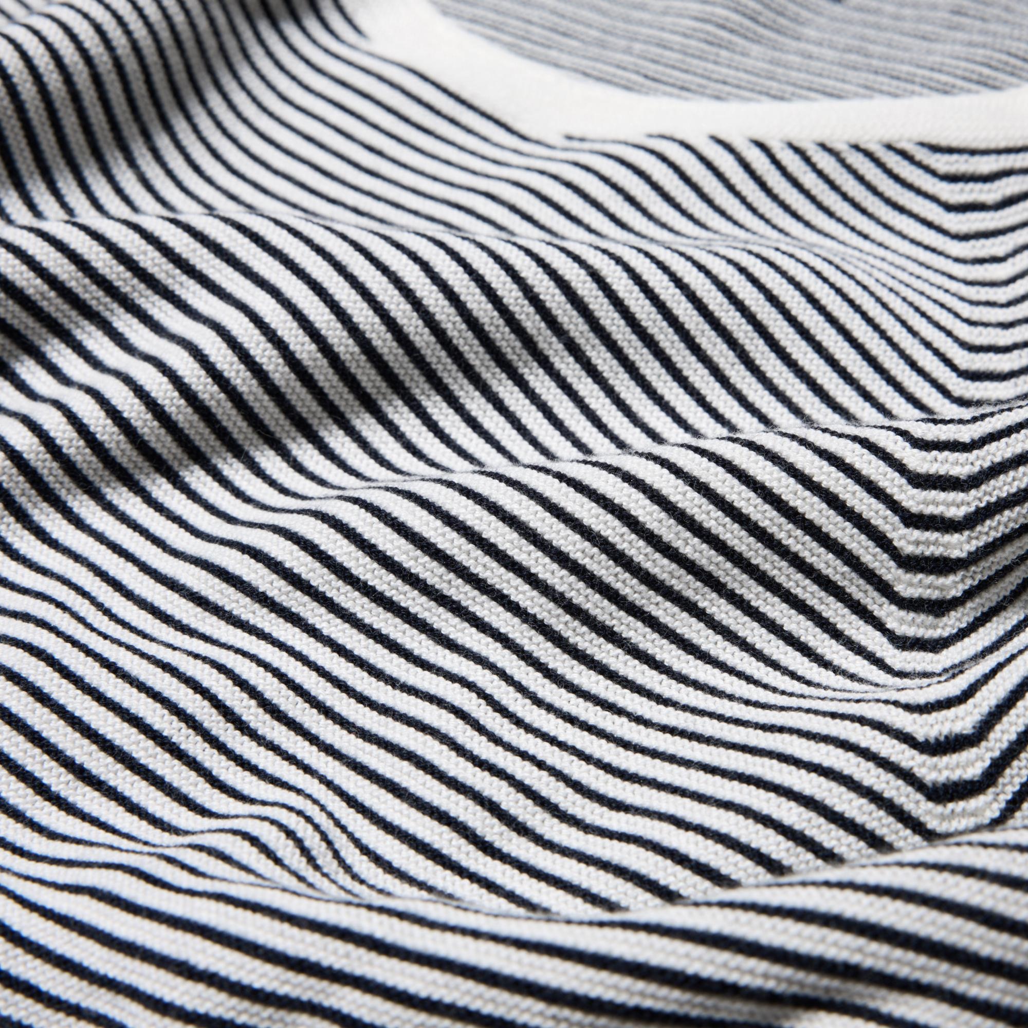 Women's 3D Knit Crew Neck Sweater Short Sleeve Stripe | UNIQLO SG