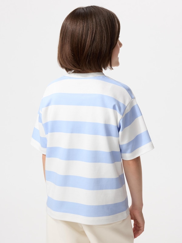 Kids AIRism Cotton Striped Crew Neck T-Shirt | UNIQLO SG