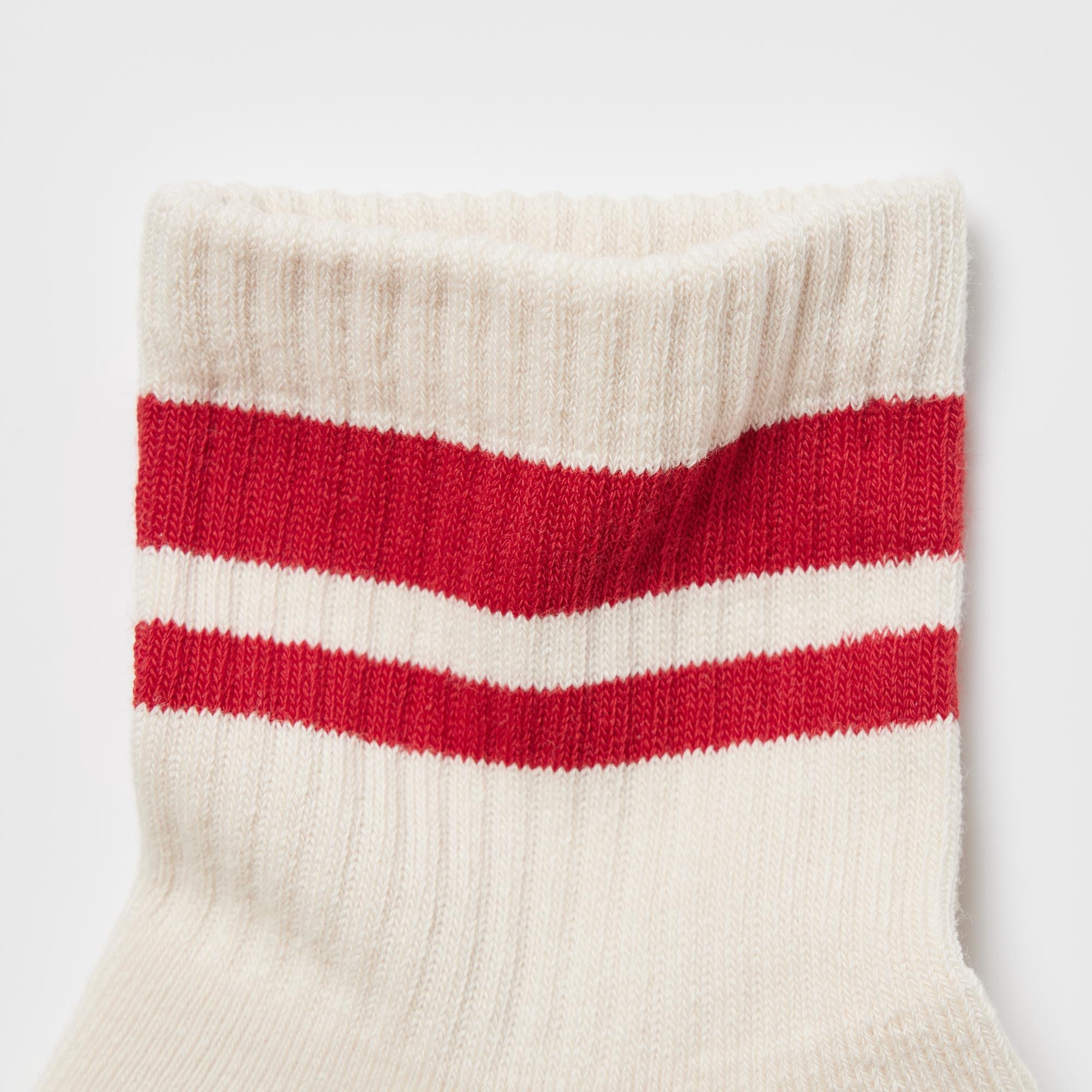 Women's Socks 3 Pairs Crew Pile Line | UNIQLO SG