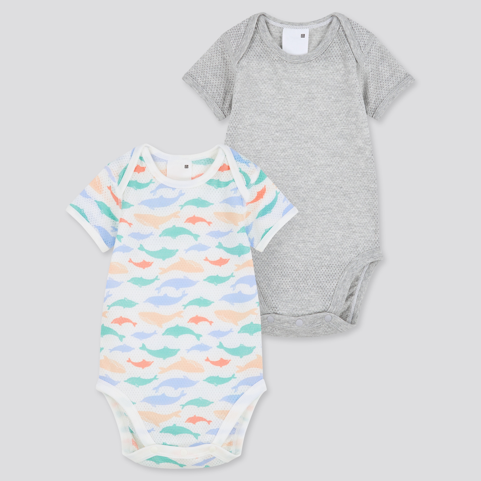 Joy of Print Cotton Mesh Inner Bodysuit (Set of 2) | UNIQLO US