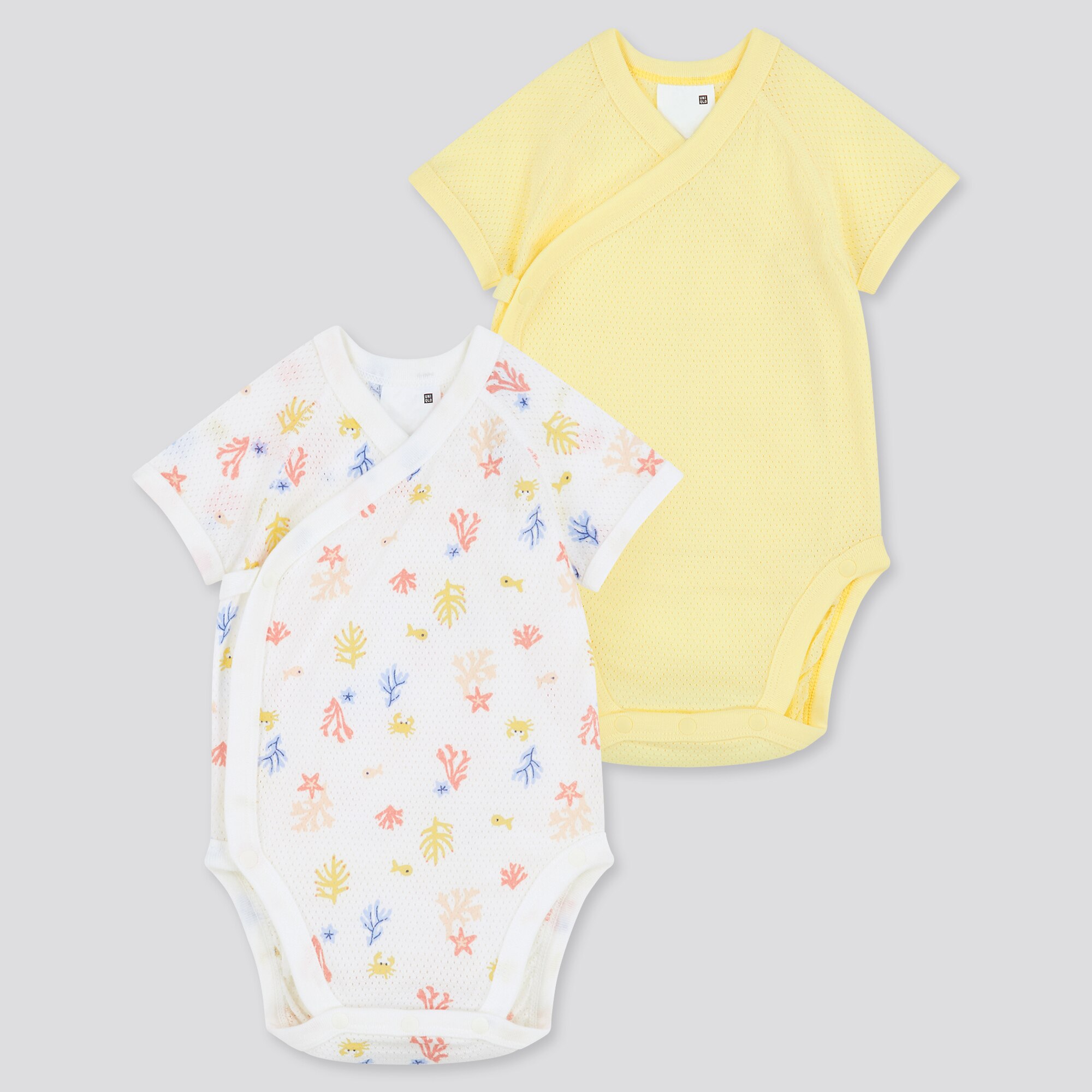 Joy of Print Cotton Mesh Inner Bodysuit (Set of 2) | UNIQLO US