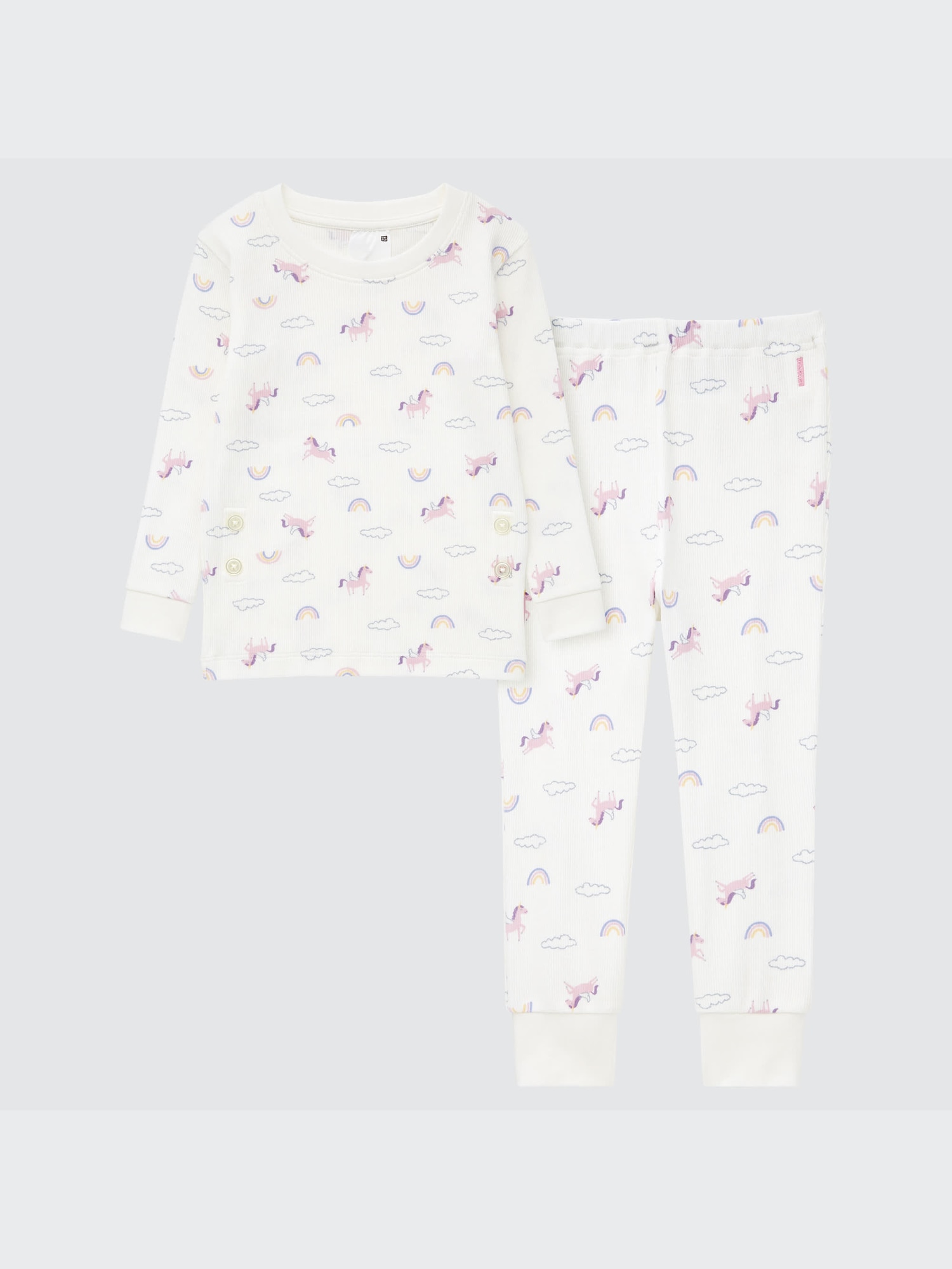 Ribbed Cotton Long-Sleeve Pajamas | UNIQLO US