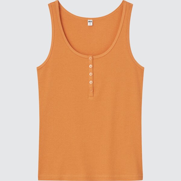 Ribbed Henley Tank Top | UNIQLO US