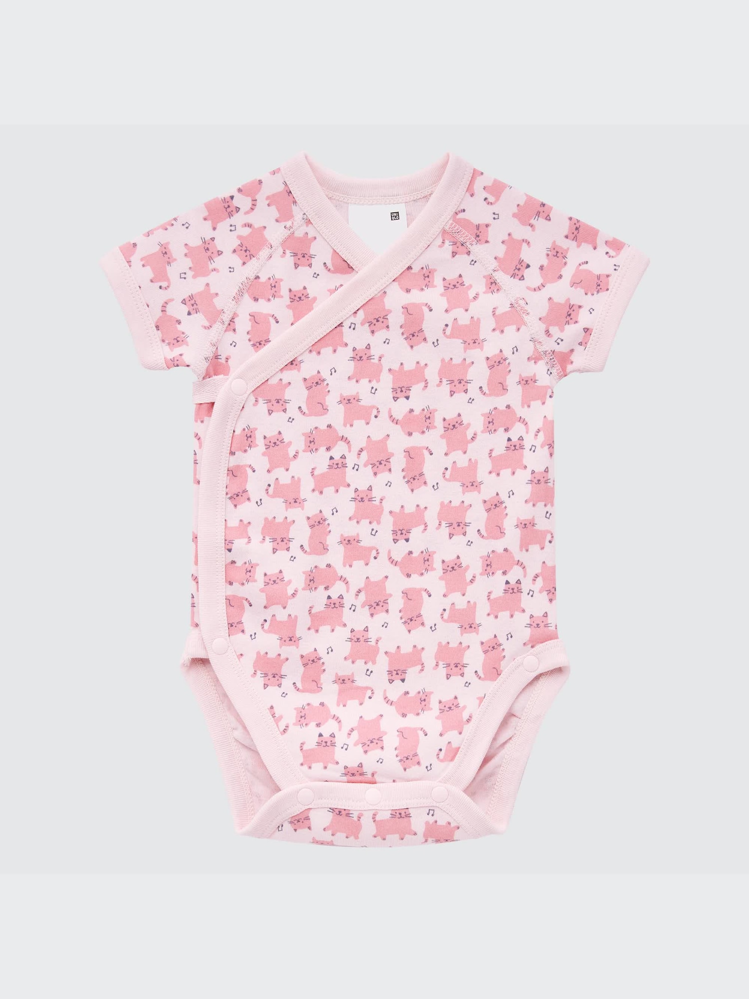 Joy of Print Short-Sleeve Bodysuit (Open Front)(Cat) | UNIQLO US