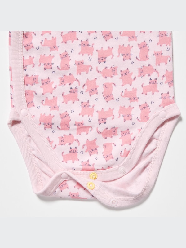 Joy of Print Short-Sleeve Bodysuit (Open Front)(Cat) | UNIQLO US