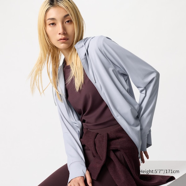 AIRism Mesh UV Protection Full-Zip Hoodie | UNIQLO US
