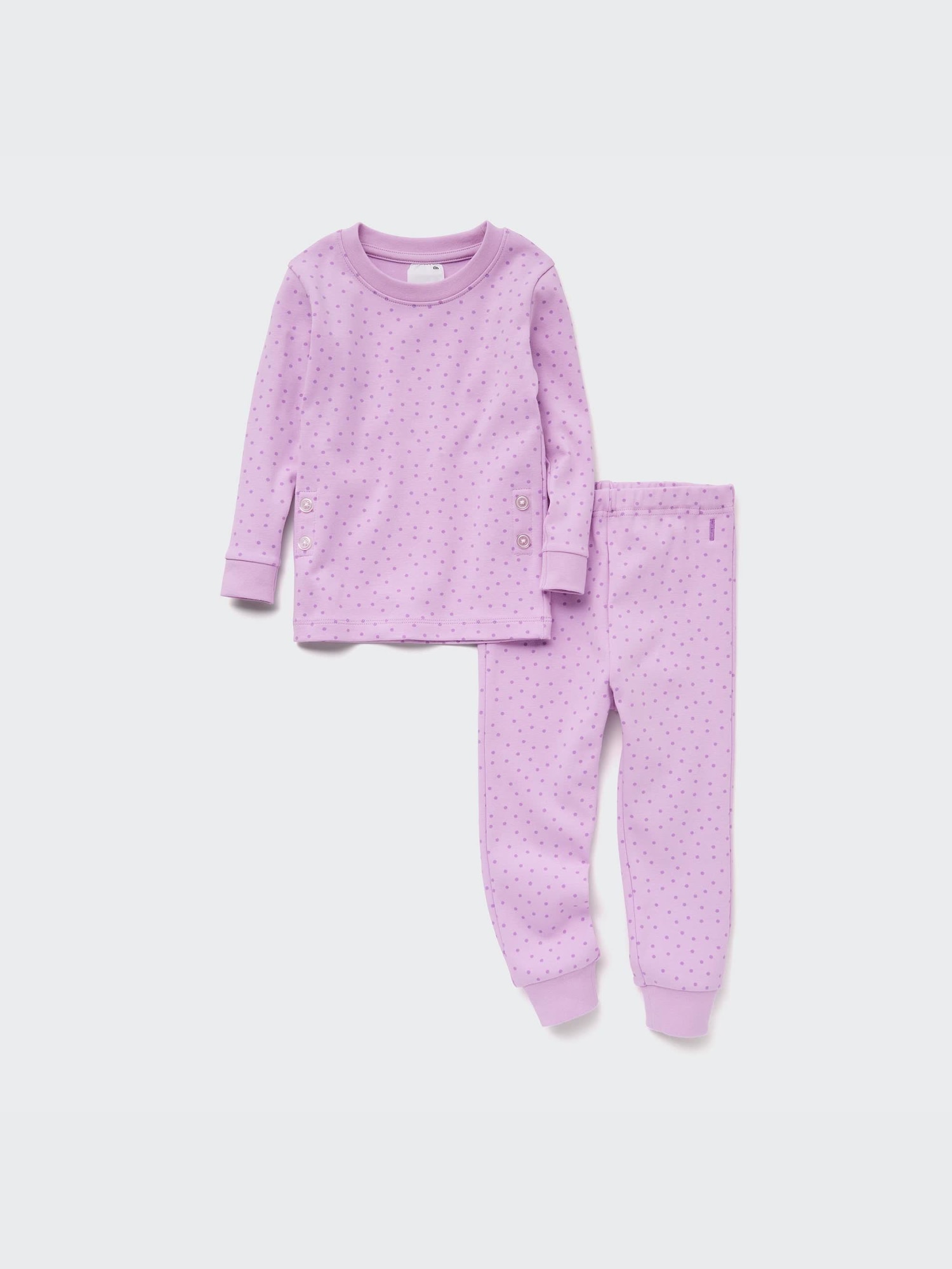 Soft Stretch Cotton Long-Sleeve Pajamas (Dot) | UNIQLO US