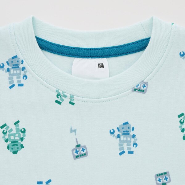Soft Stretch Cotton Long-Sleeve Pajamas (Robot) | UNIQLO US