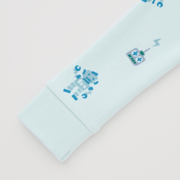 Soft Stretch Cotton Long-Sleeve Pajamas (Robot) | UNIQLO US