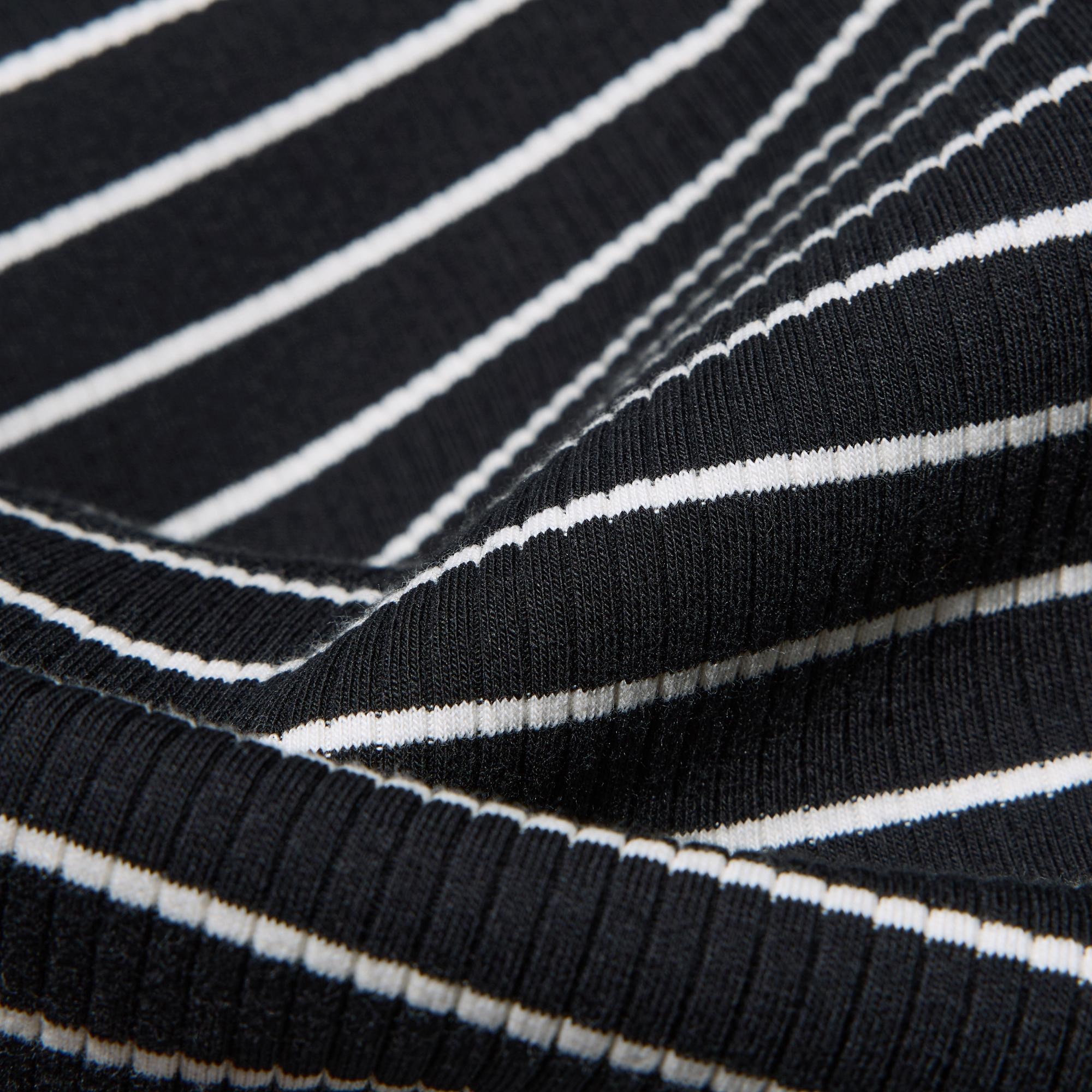 Ribbed Striped High Neck Long-Sleeve T-Shirt | UNIQLO US