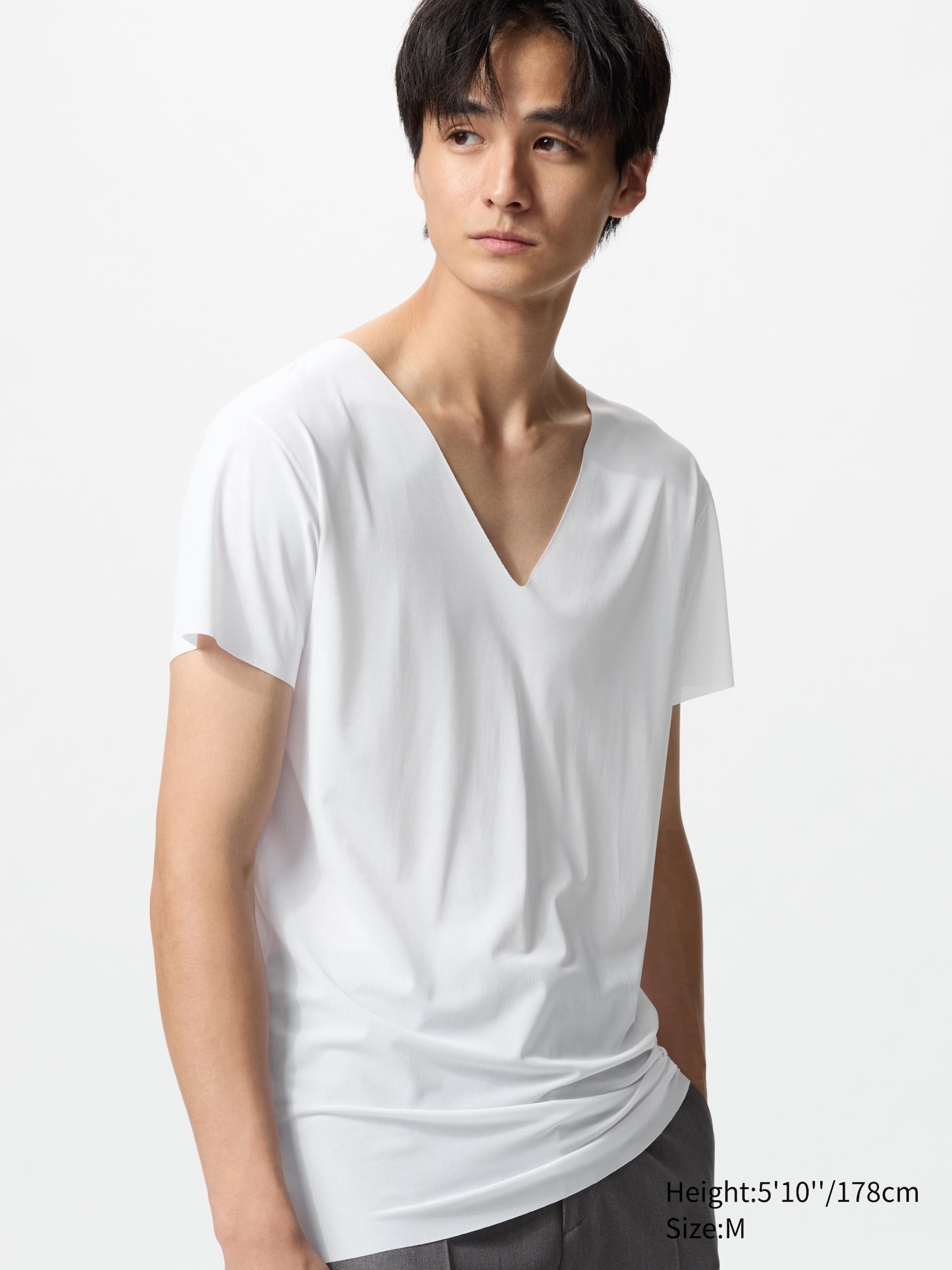 AIRism Anti-Odor Mesh T-Shirt | V-Neck | UNIQLO US