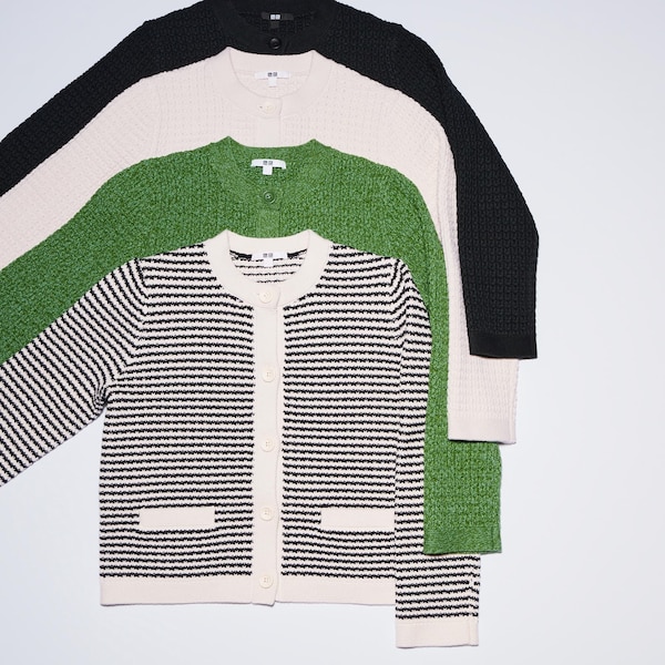Knitted Striped Short Jacket | UNIQLO US