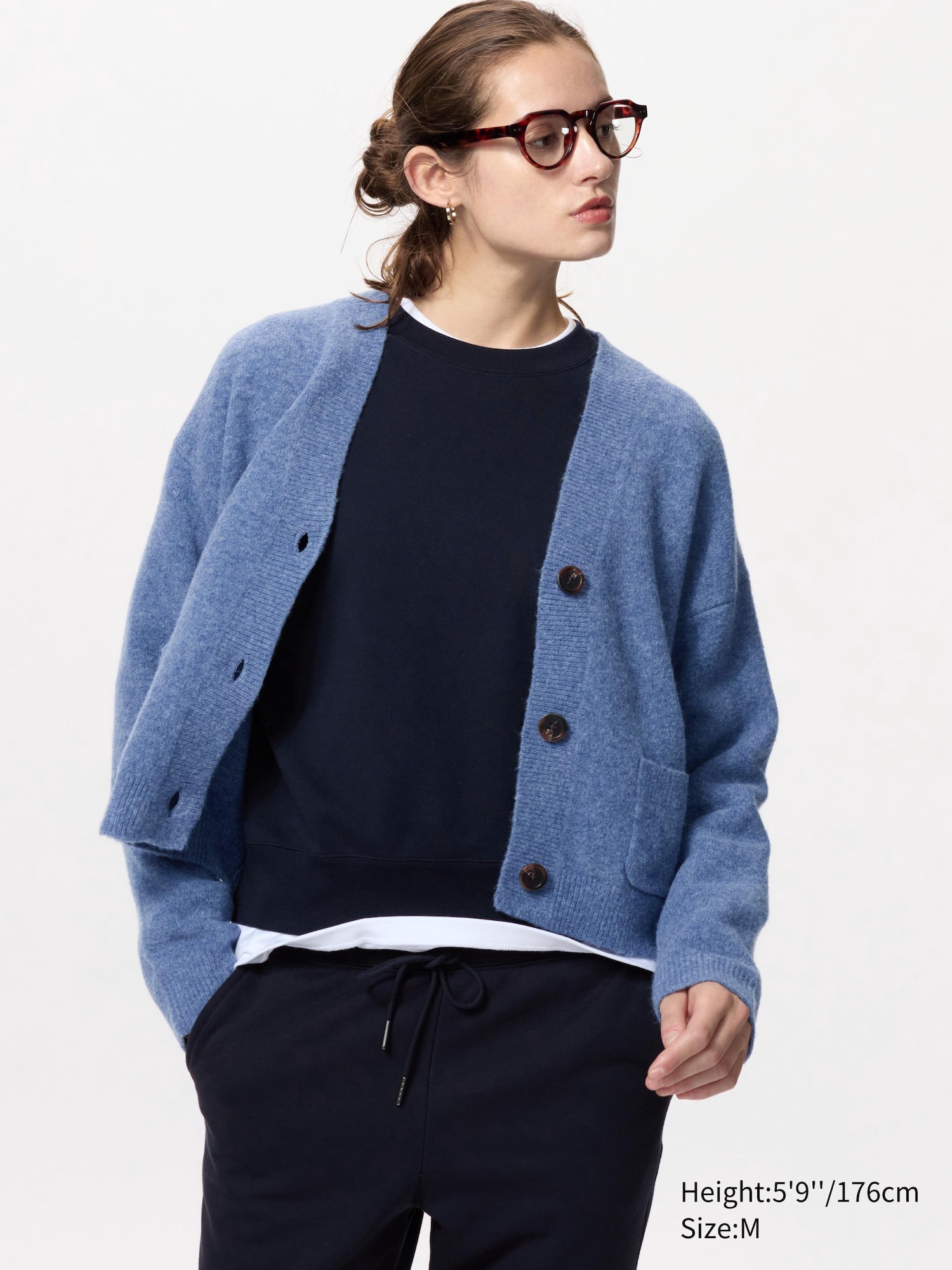 Souffle Yarn Short Cardigan | V-Neck | UNIQLO US