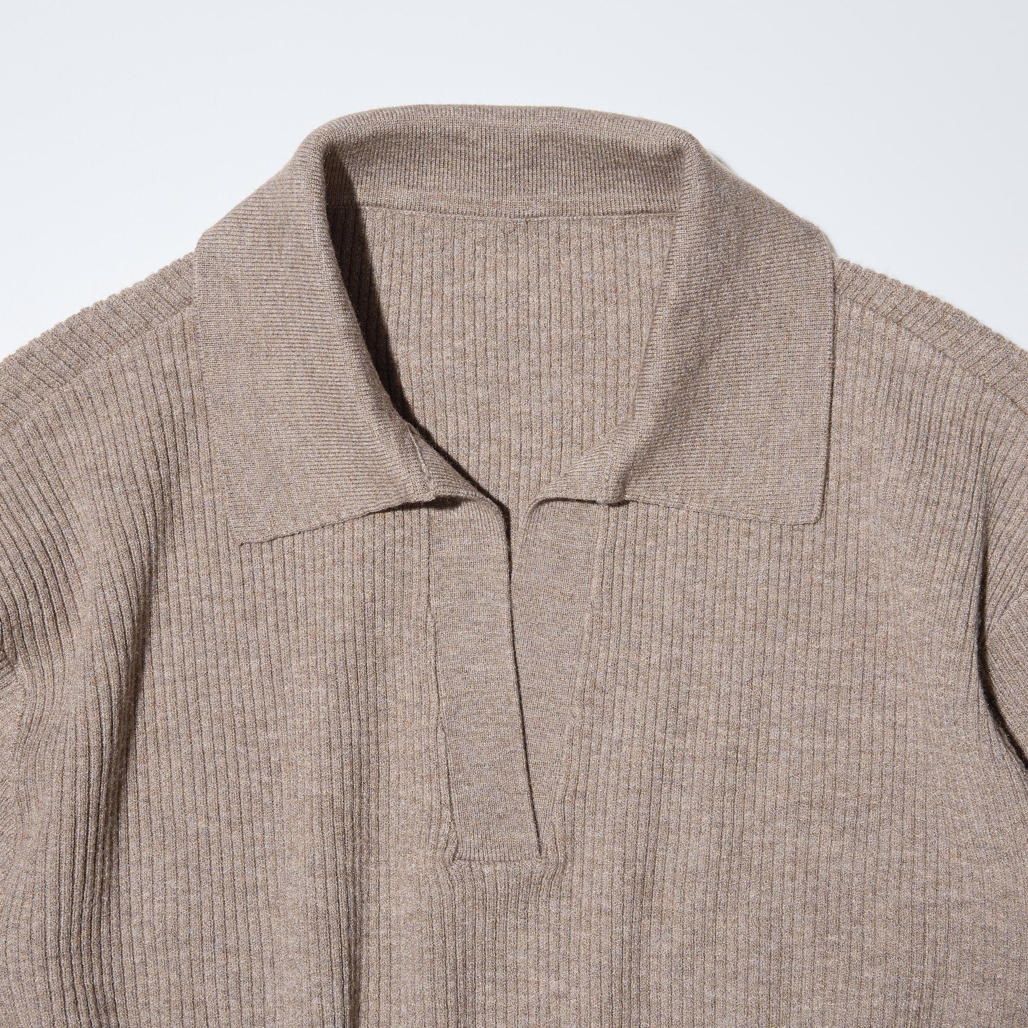 Washable Knit Ribbed Polo Sweater | UNIQLO US