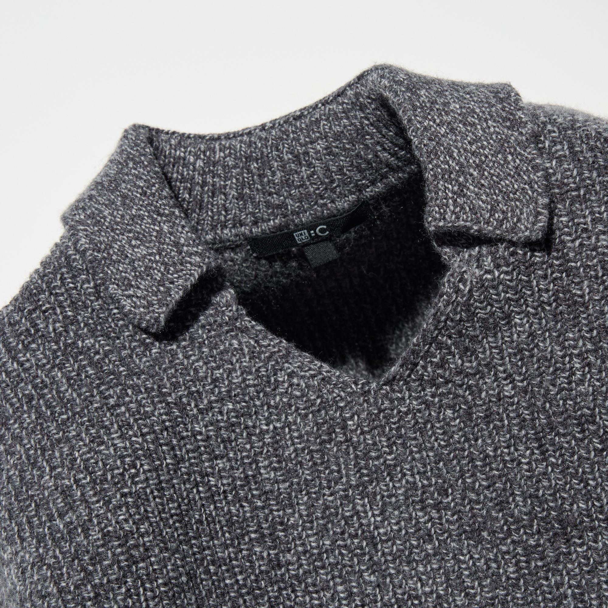 Mix Yarn Polo Sweater | UNIQLO US Mix Yarn Polo Sweater | UNIQLO US