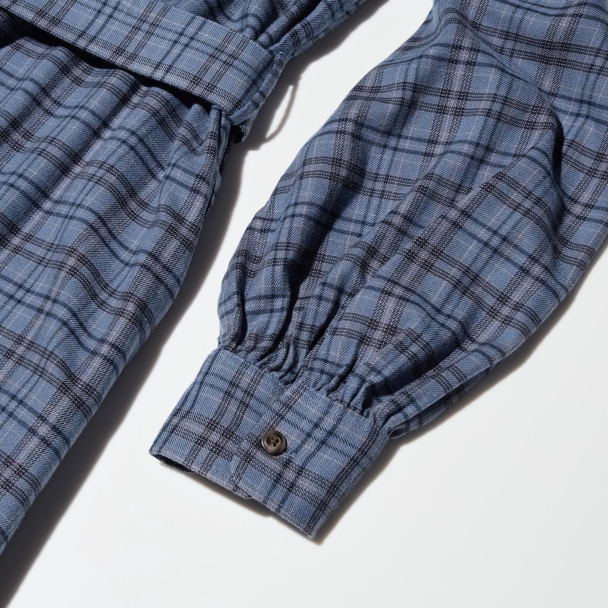 Women's Belted Shirt Dress | Checked | UNIQLO US