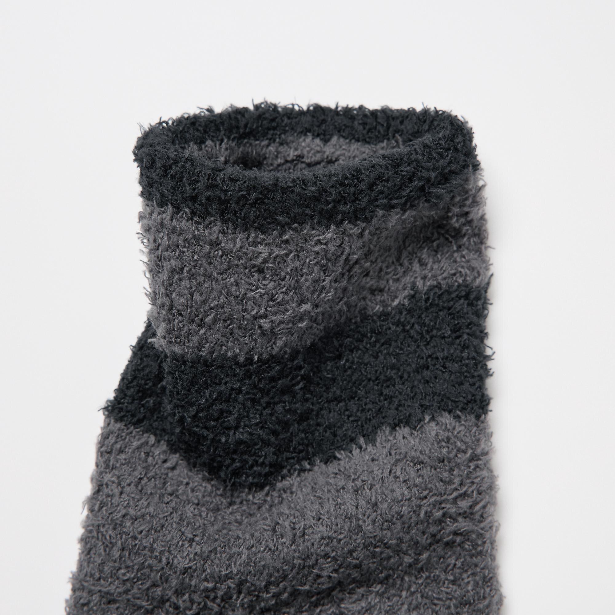 Men's HEATTECH Fluffy Half Socks | Striped | UNIQLO US