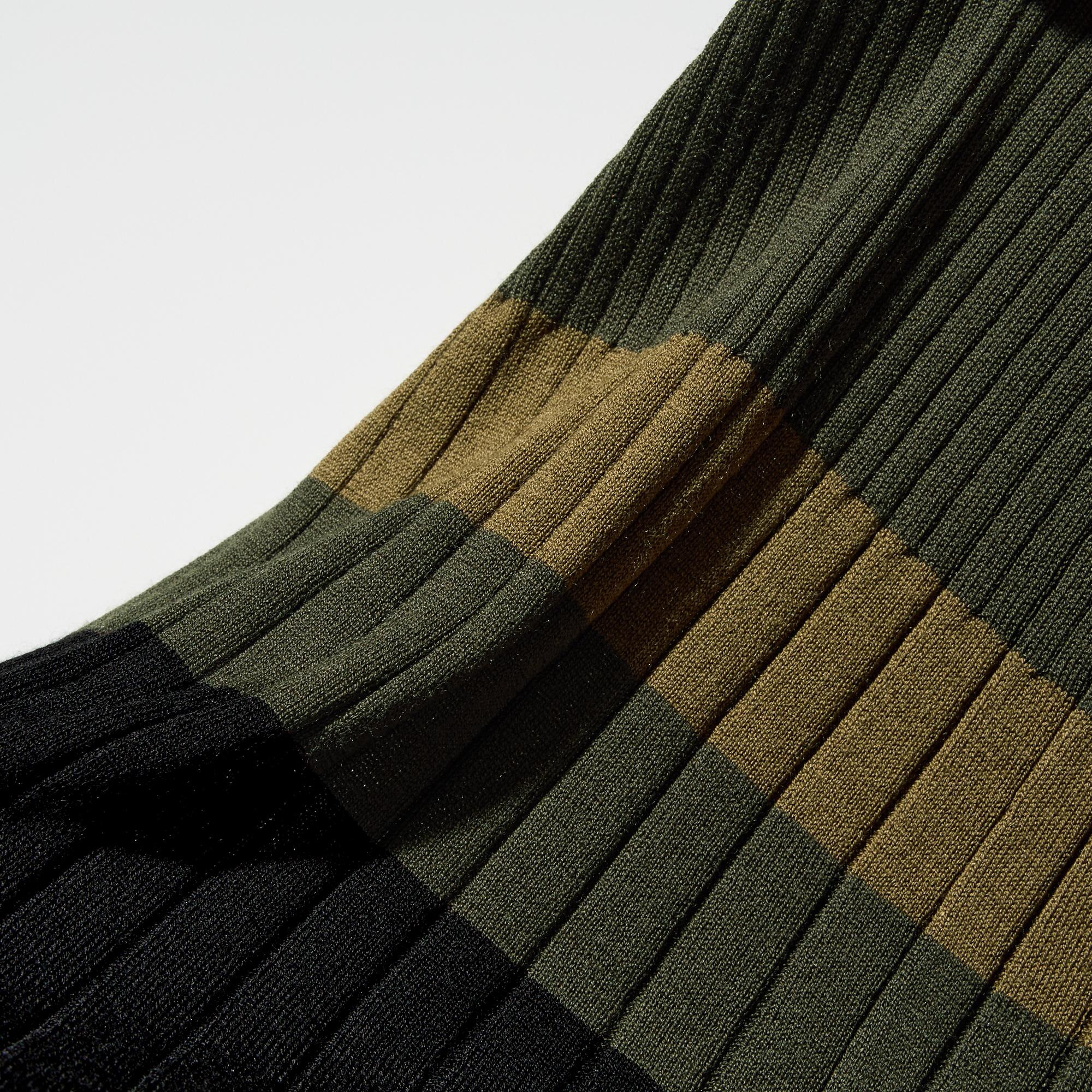 Women's Merino Blend Ribbed Skirt | Color Block | UNIQLO US