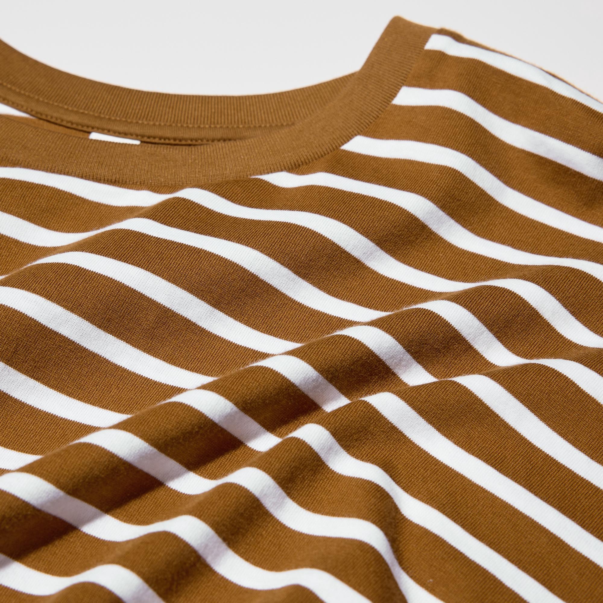 Smooth Cotton Oversized T-Shirt | Striped | UNIQLO US
