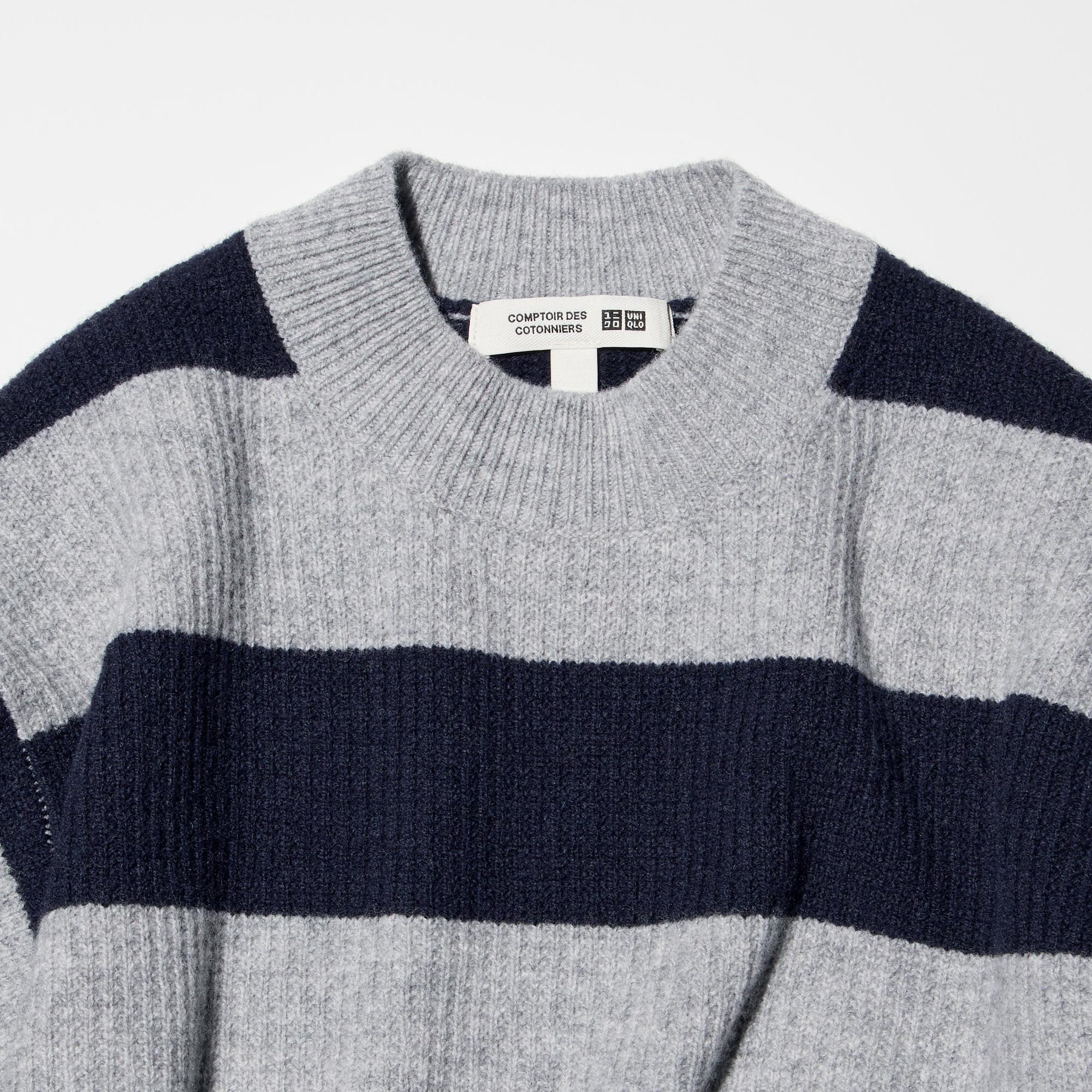 Women's Lambswool Striped Sweater | UNIQLO US