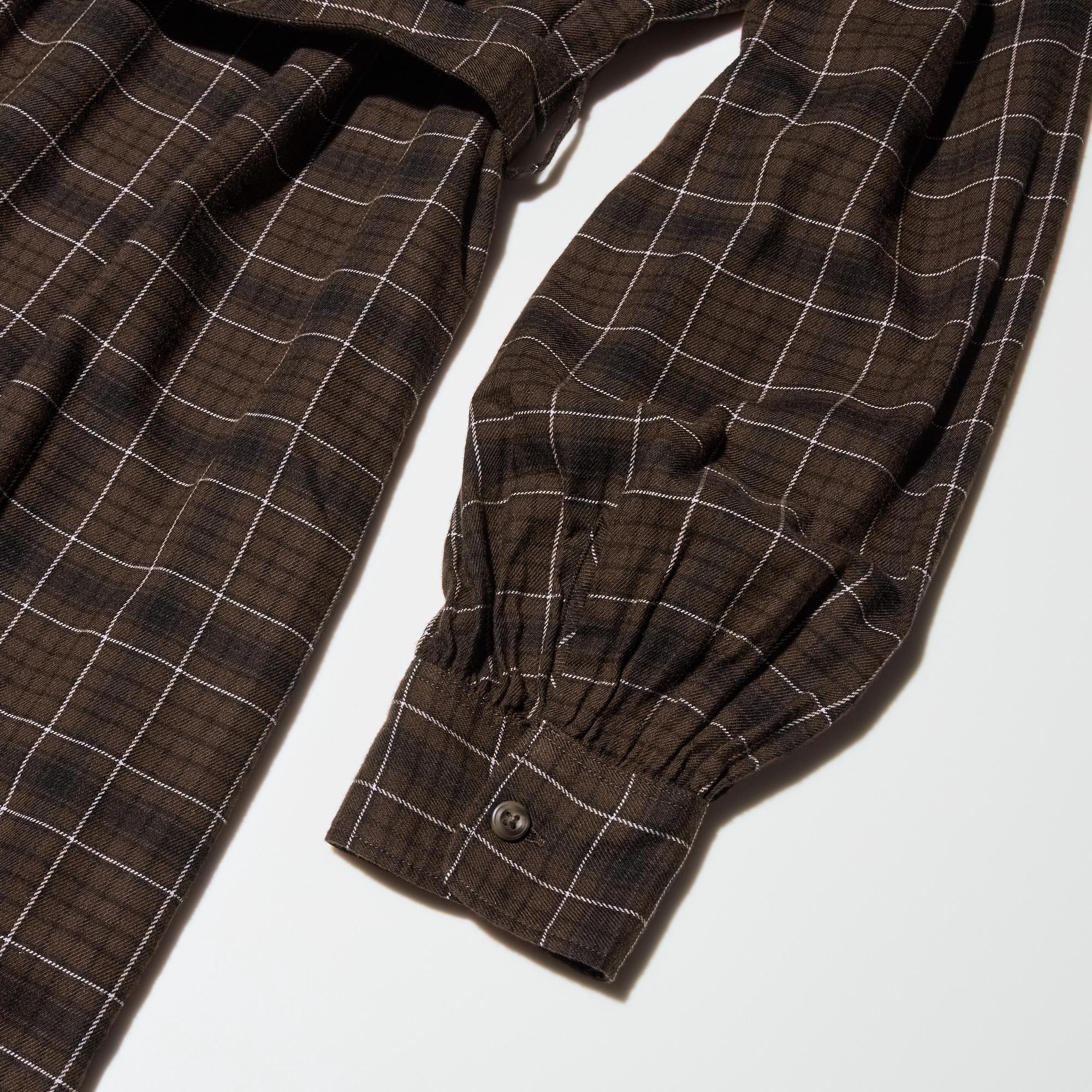 Women's Belted Shirt Dress | Checked | UNIQLO US