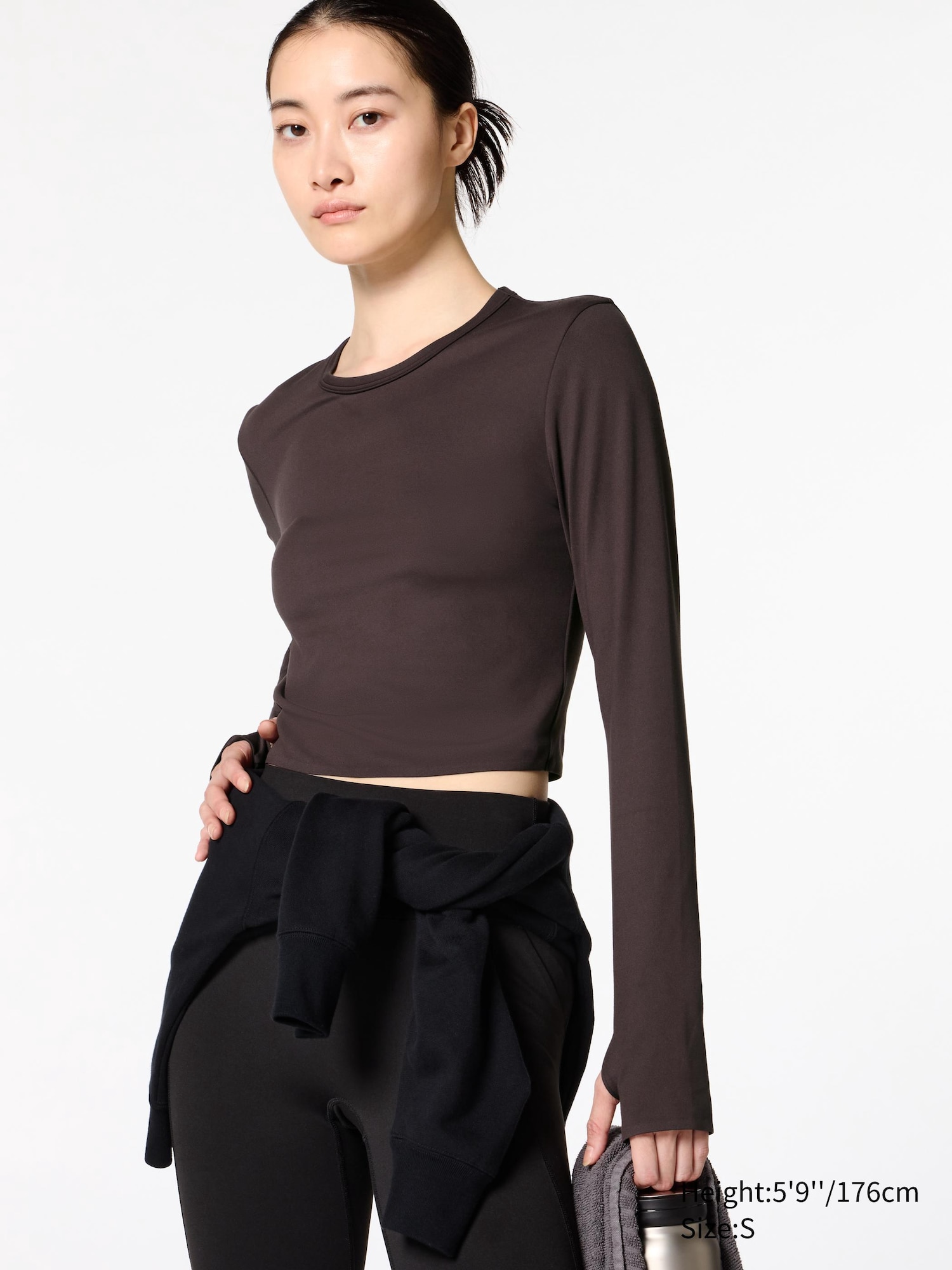 Ultra Stretch AIRism Cropped T-Shirt | Long Sleeve | UNIQLO US
