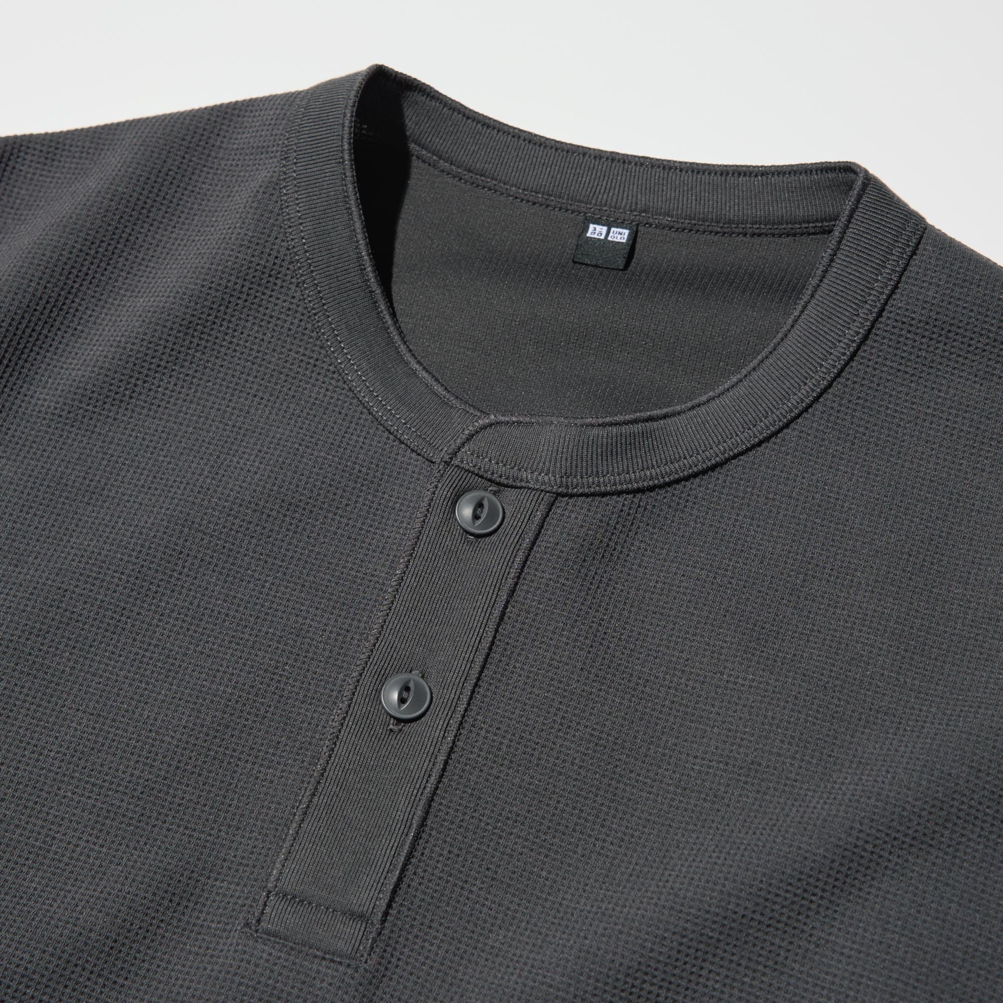 DRY Waffle Henley T-Shirt | UNIQLO US