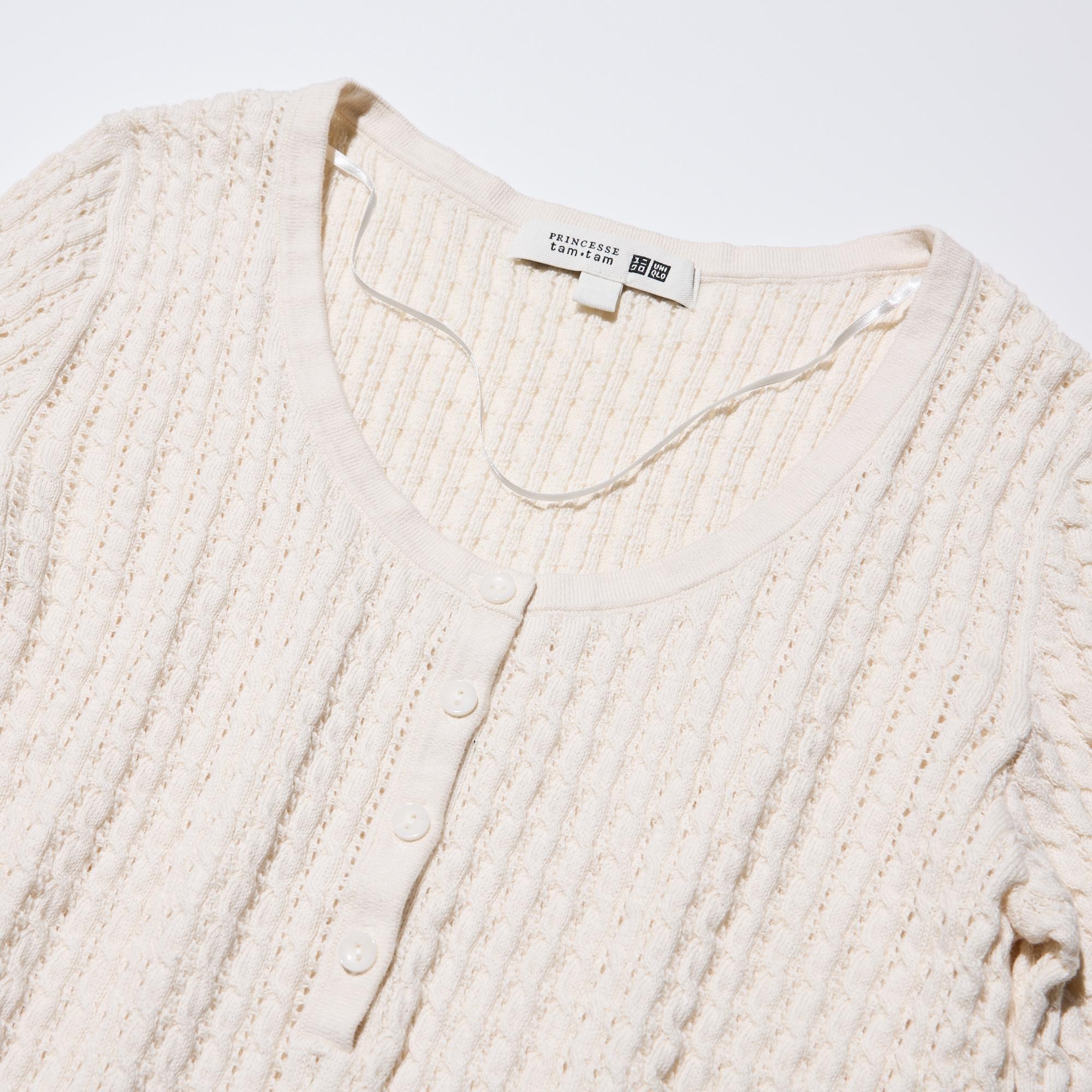 Women's Pointelle Knit Henley Neck Sweater | UNIQLO US