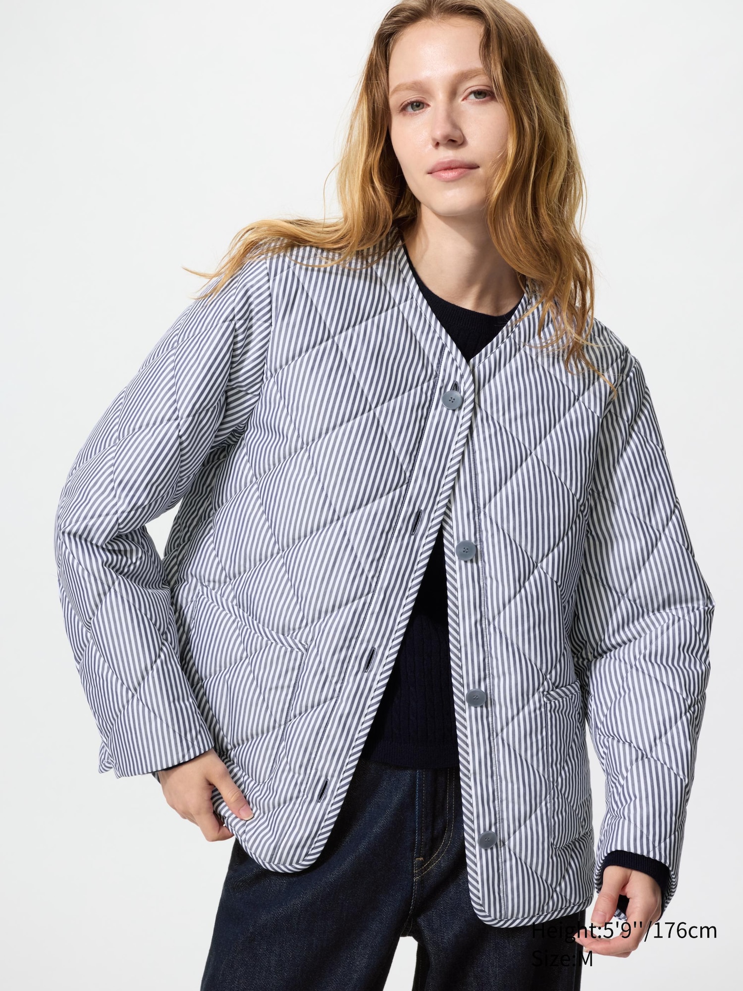 Women's PUFFTECH Collarless Jacket | Pattern | UNIQLO US