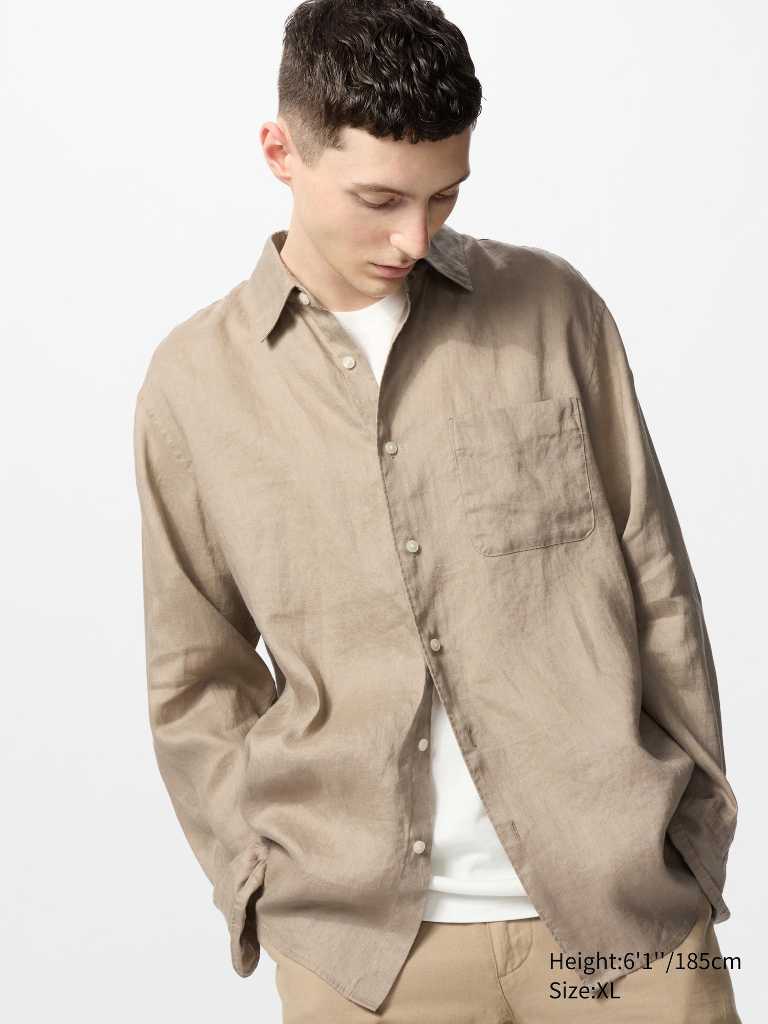 Check styling ideas for「Crew Neck T-Shirt、Premium Linen Long Sleeve ...