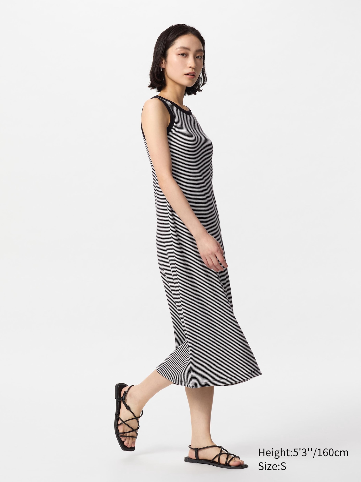 Check styling ideas for「Ribbed Bra Dress | Sleeveless | Striped、2WAY ...